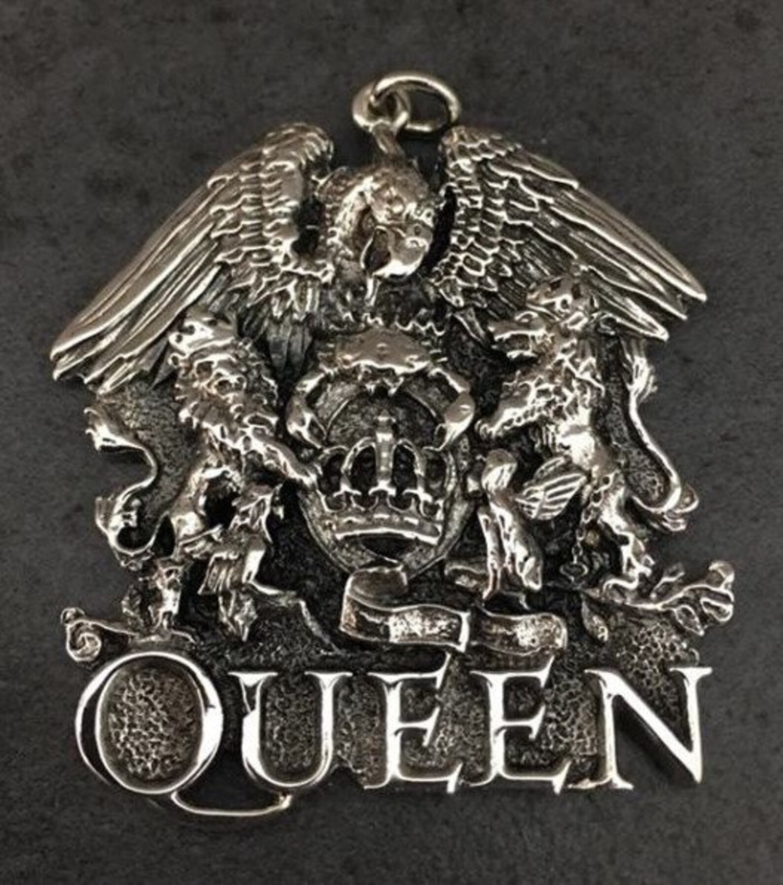 Queen Crest Emblem Designed by Freddie Mercury Pendant Necklace ...