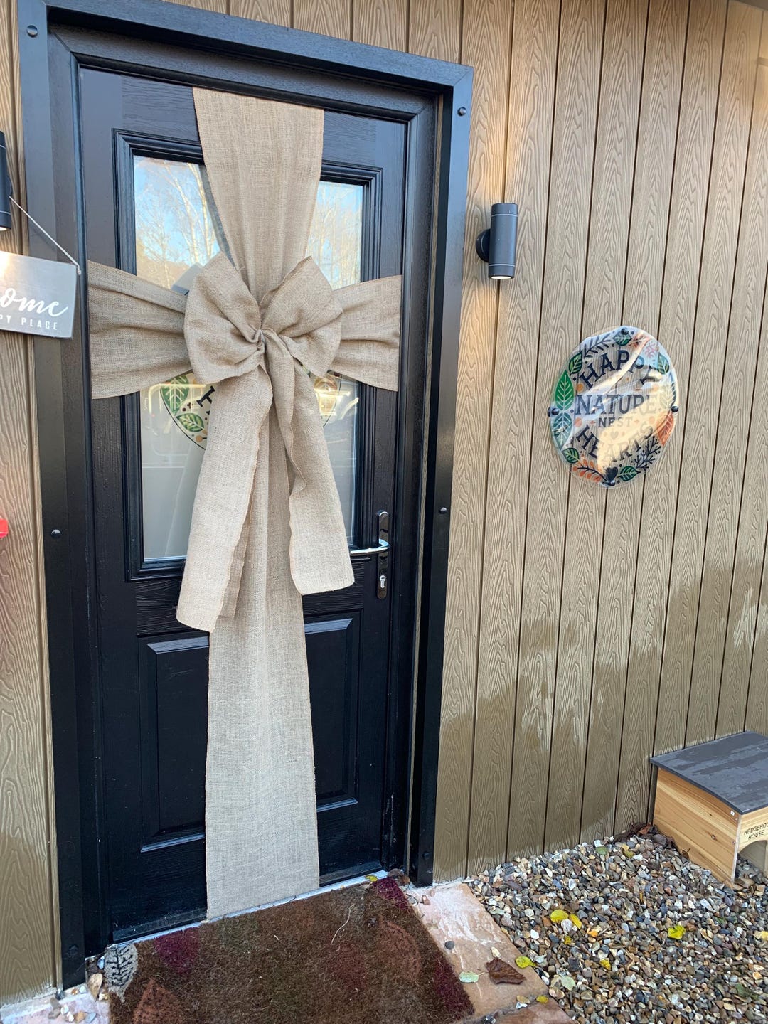 Hessian Door Bow - Etsy UK
