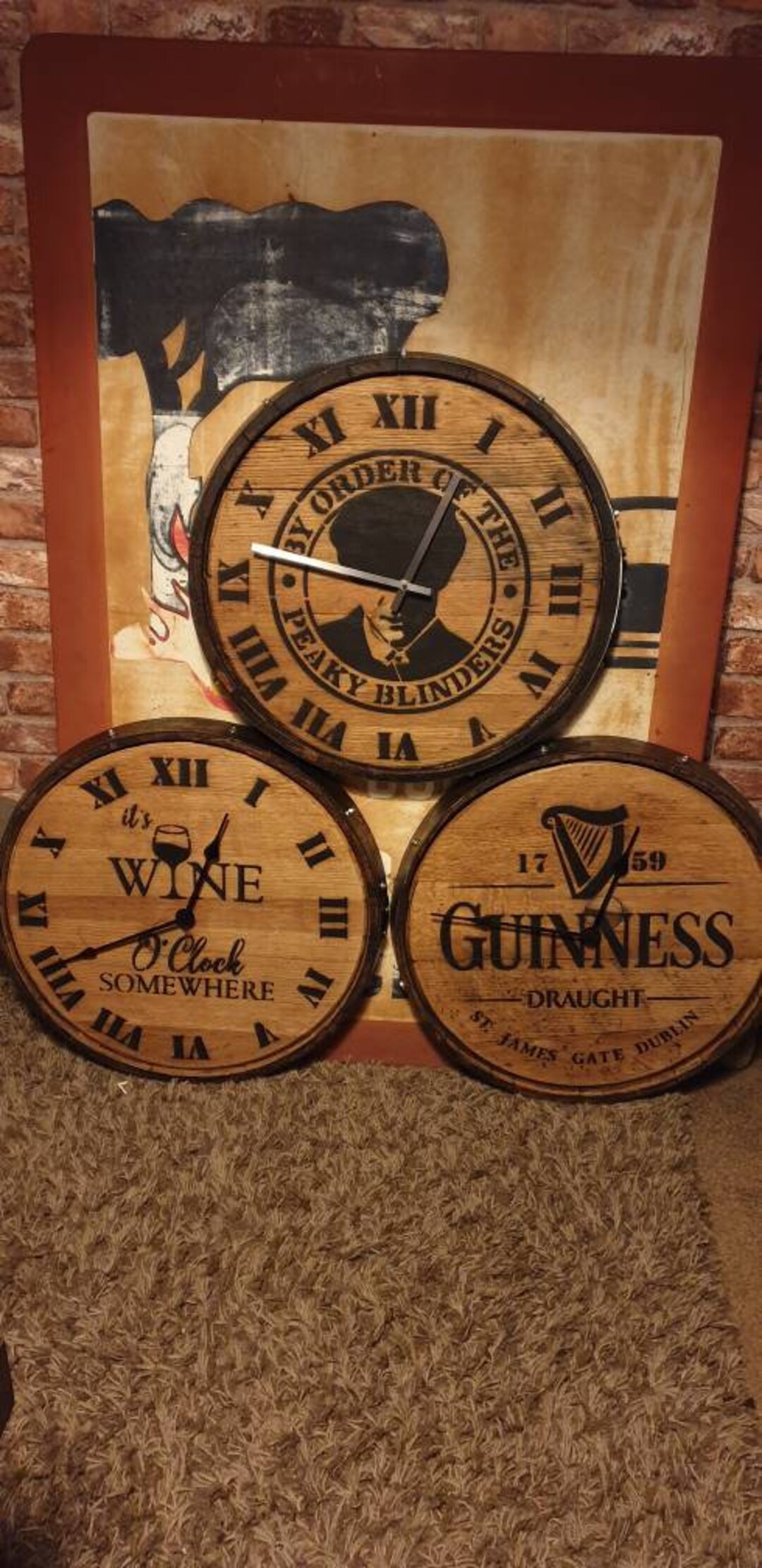 Large Solid Oak Wall Clocks - Etsy