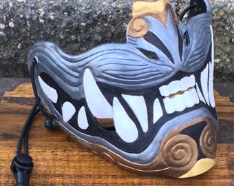 Leather Oni Mask | Etsy