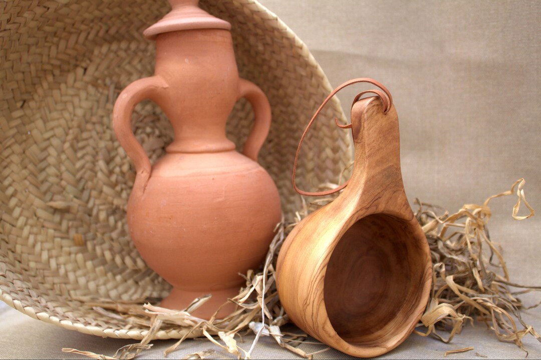 Handmade Olive Wood Kuksa, Natural Elegance for Your Adventures, Guksi ...