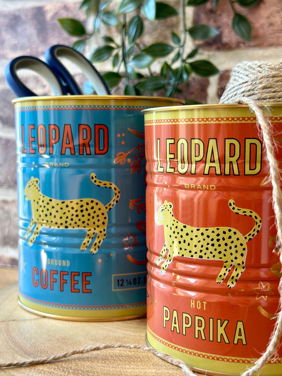 Leopard Storage Tins / Pair / Rex London - Etsy UK