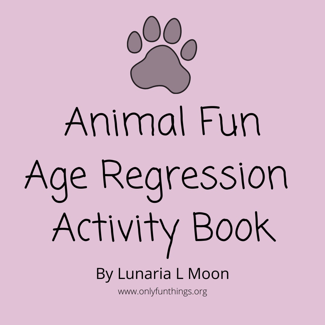 Printable PDF Age Regression Littlespace Animal Facts Activity Book - Etsy