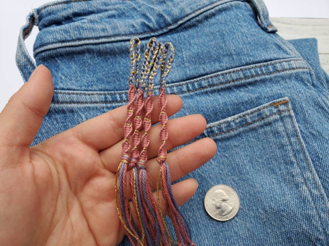 Small YHVH Tzitzits 6 Small Handmade 10-5-6-5 Tzitziyot Pink, Medium ...