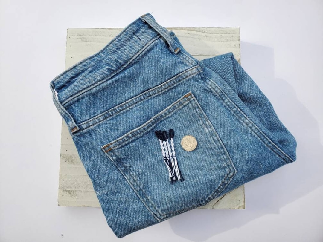 Tiny Tzitzit 3 Mini Handmade Tzitziyot White and Dark Blue Baby Tzit ...