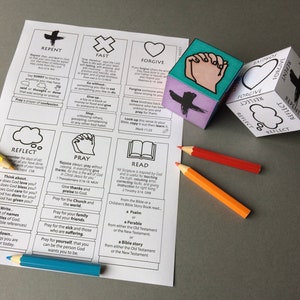 Lent Cube With Bible Reading Plan and Lent Activity Ideas. Print ...