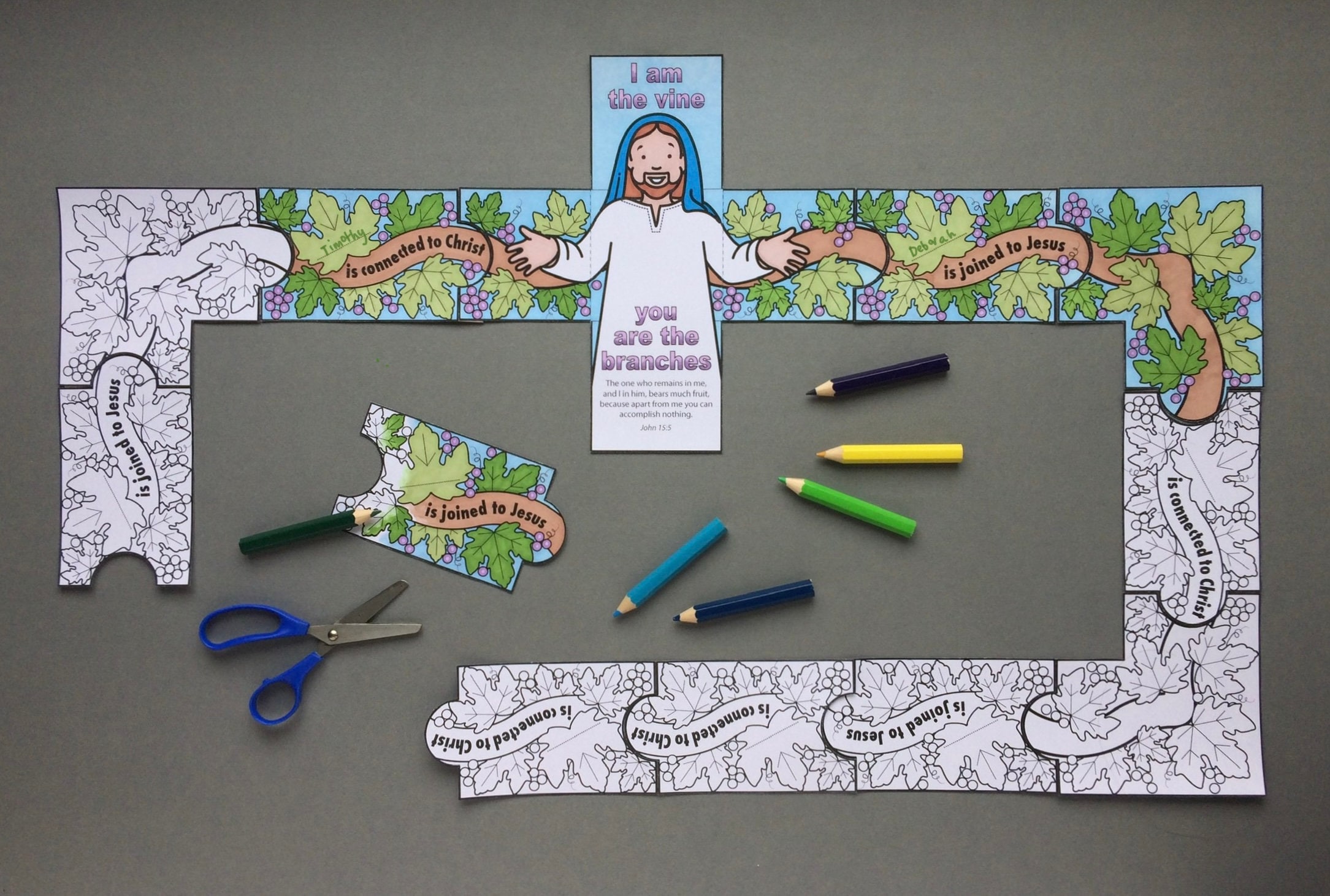 Vine and Branches Group Craft Activity With Bookmarks and - Etsy UK