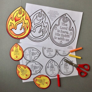 Pentecost Holy Spirit Colour in and Make Mobile and Headband With ...