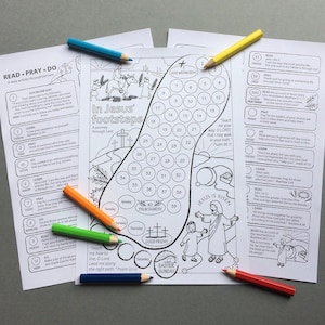 Lent Calendar, in Jesus' Footsteps, With a Daily Activity to Read, Pray ...