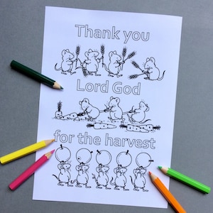 God Provides Harvest Thanksgiving Activity Pages. Harvest Mouse Craft ...