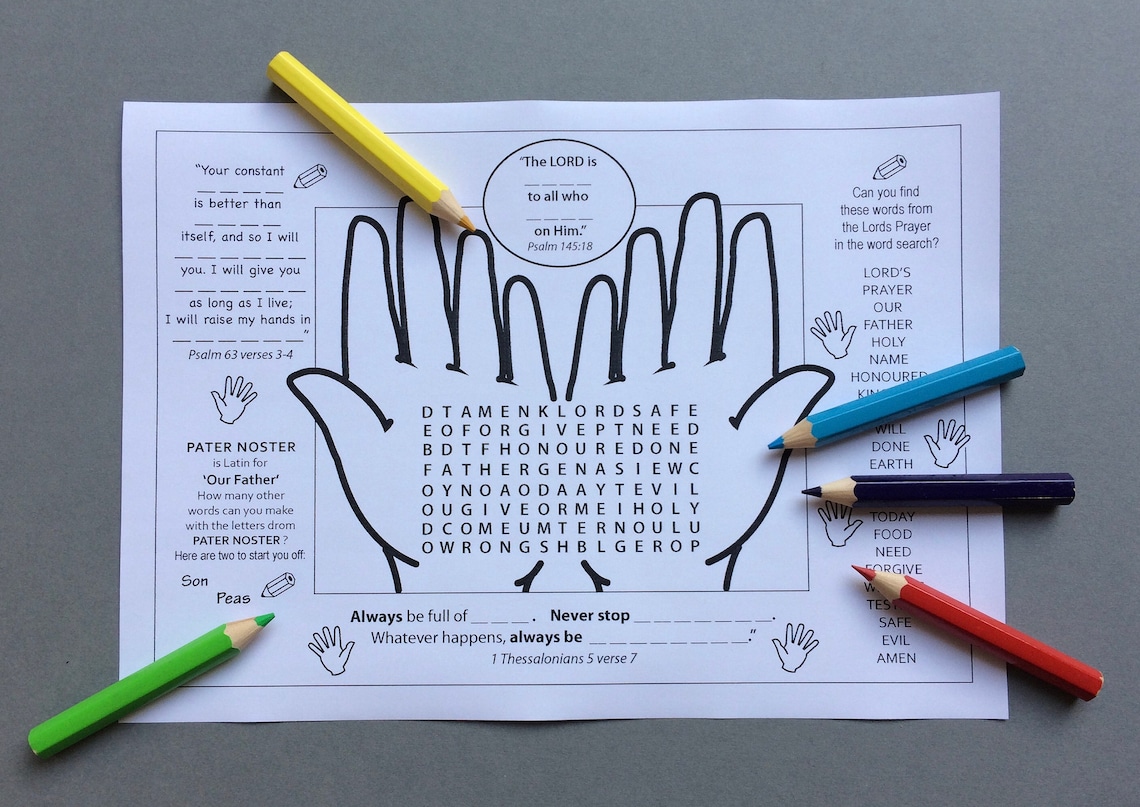 How to Pray Prayer Wheel With Bookmarks and Puzzle Page | Etsy UK