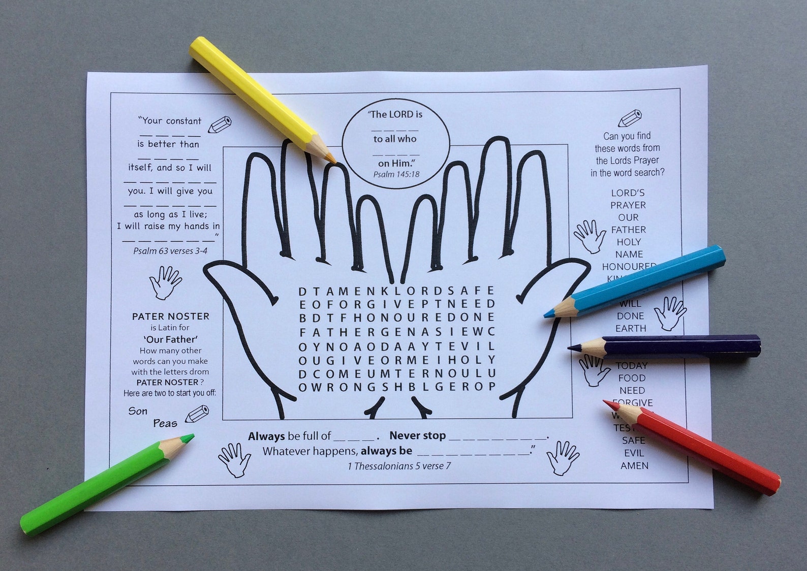 How to Pray Prayer Wheel With Bookmarks and Puzzle Page in Black and ...