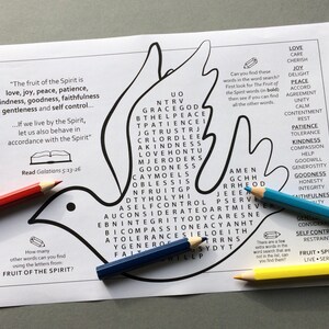 The Fruit of the Holy Spirit Colour in Story Wheel With Colouring Page ...