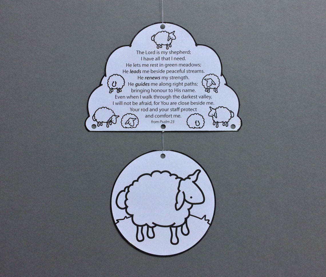 The Good Shepherd Colour in Mobile With Colouring Page Based on the ...