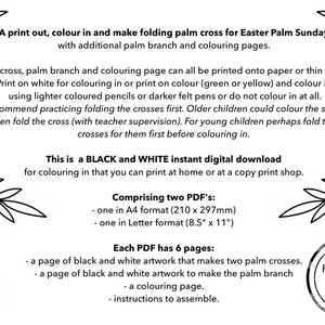 Easter Palm Sunday Folding Palm Cross Craft Activity With Palm Branch ...