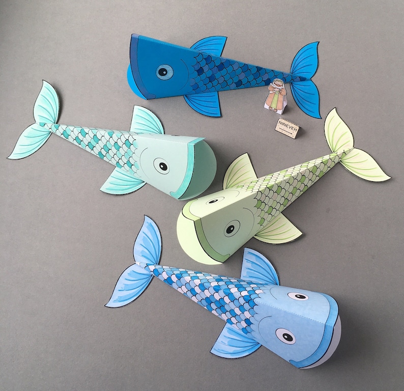 Jonah and the Big Fish Activity Craft Page With Colouring Page and Word ...