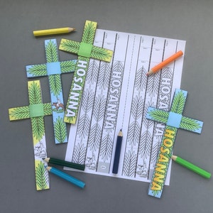 Easter Palm Sunday Folding Palm Cross Craft Activity With Palm Branch ...