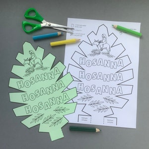 Easter Palm Sunday Folding Palm Cross Craft Activity With Palm Branch ...