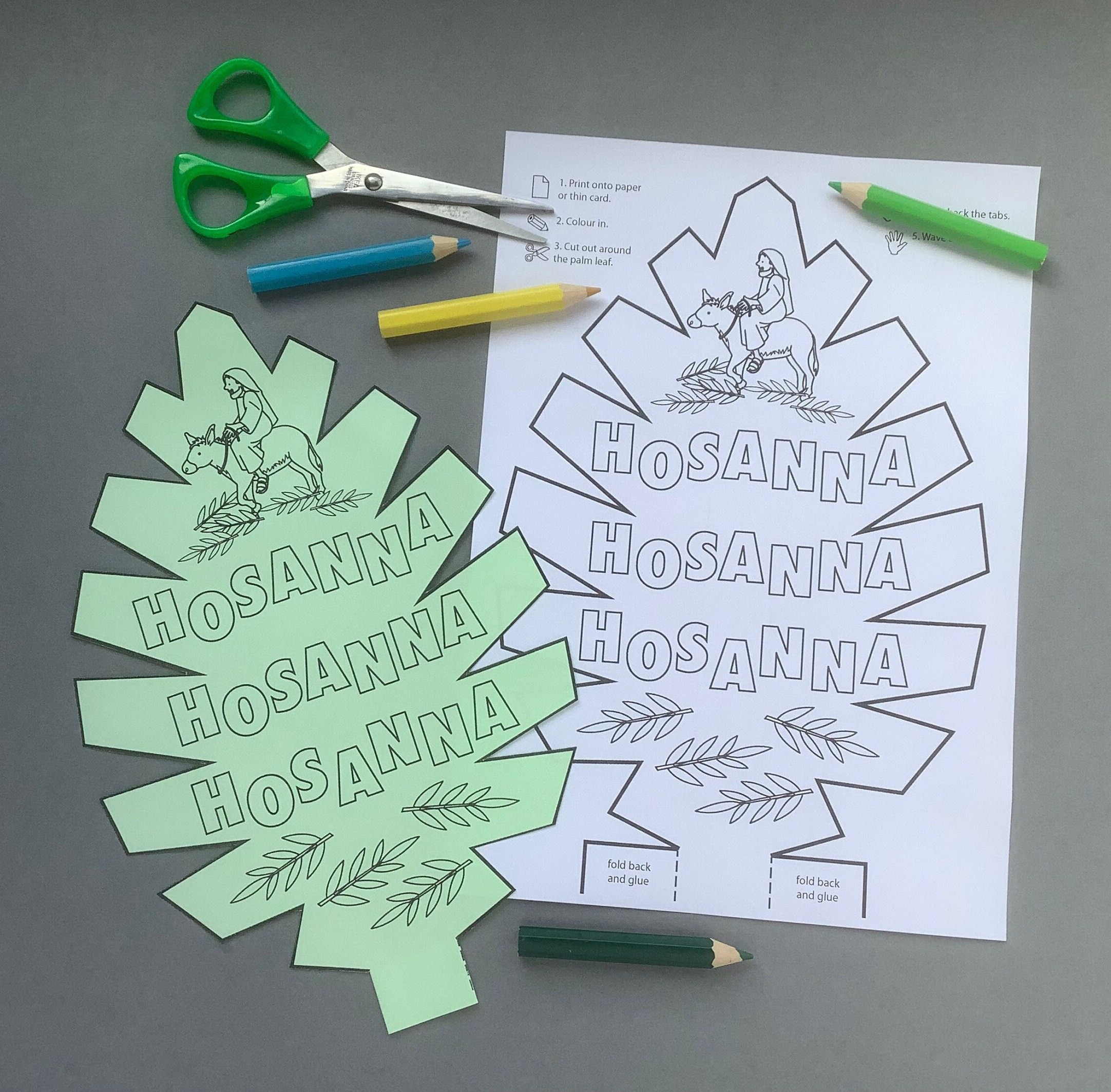 Easter Palm Sunday Folding Palm Cross Craft Activity With Palm Branch ...