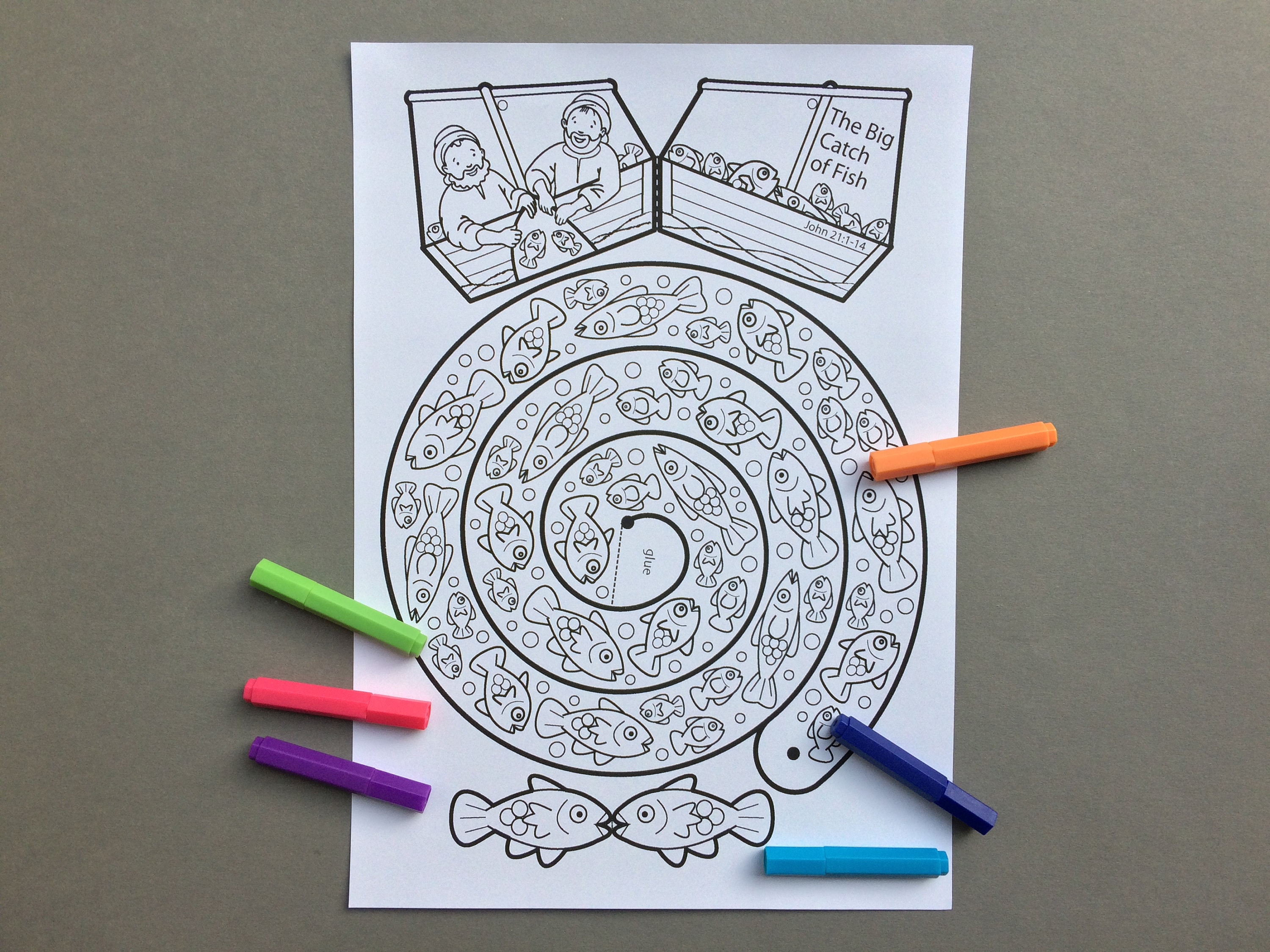 The Big Catch of Fish Colour in Mobile Colouring Page - Etsy Canada
