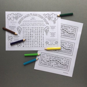 Vine and Branches Group Craft Activity to Colour in With Bookmarks and ...