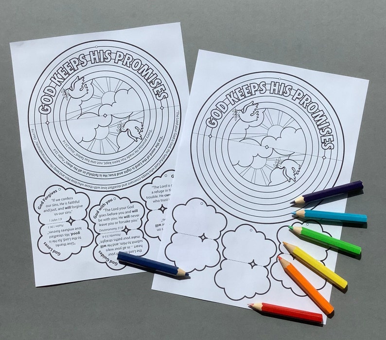 God Keeps His Promises Colour in Mobile With Bookmarks and Colouring ...