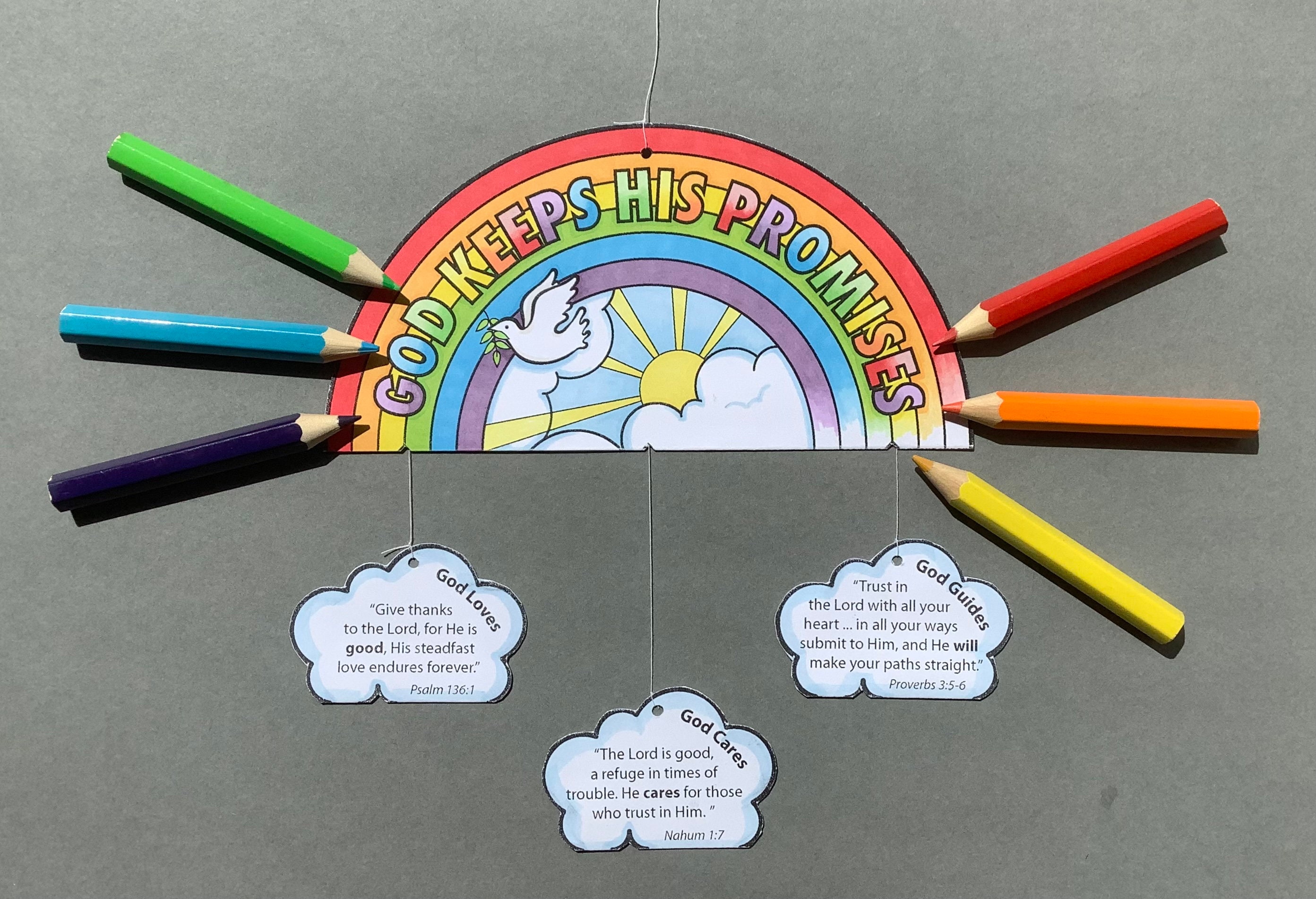 God Keeps His Promises - Colour in Mobile With Bookmarks and Colouring ...