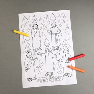 Pentecost Holy Spirit Colour in and Make Mobile and Headband With ...