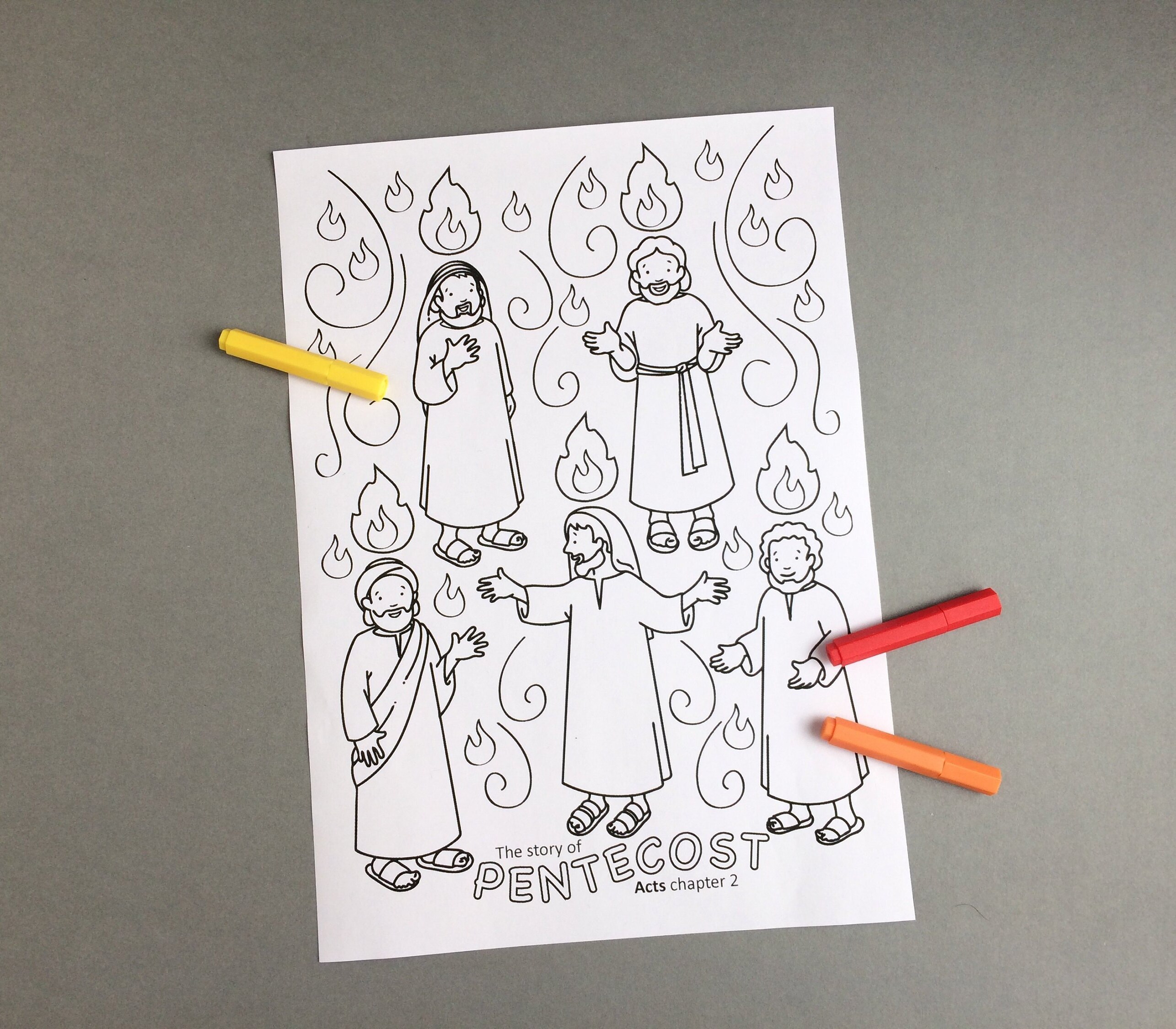 Pentecost Holy Spirit Colour in and Make Mobile and Headband With ...