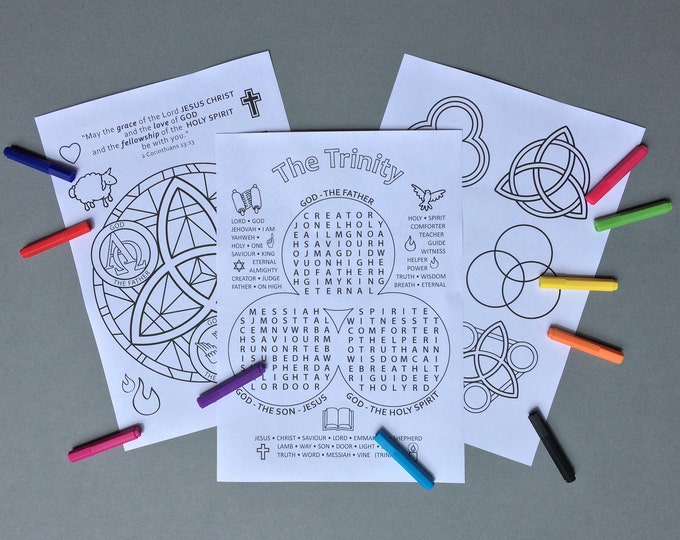 The Holy Trinity Catholic Coloring Page, Trinity Sunday Activity ...