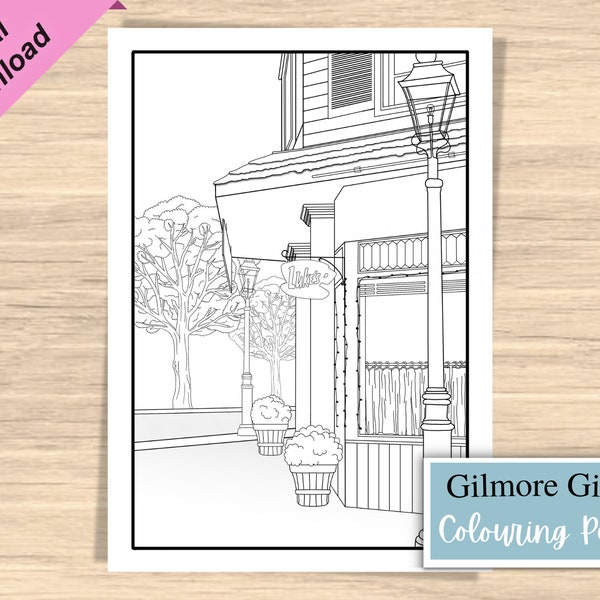 Diner Coloring Page - Etsy