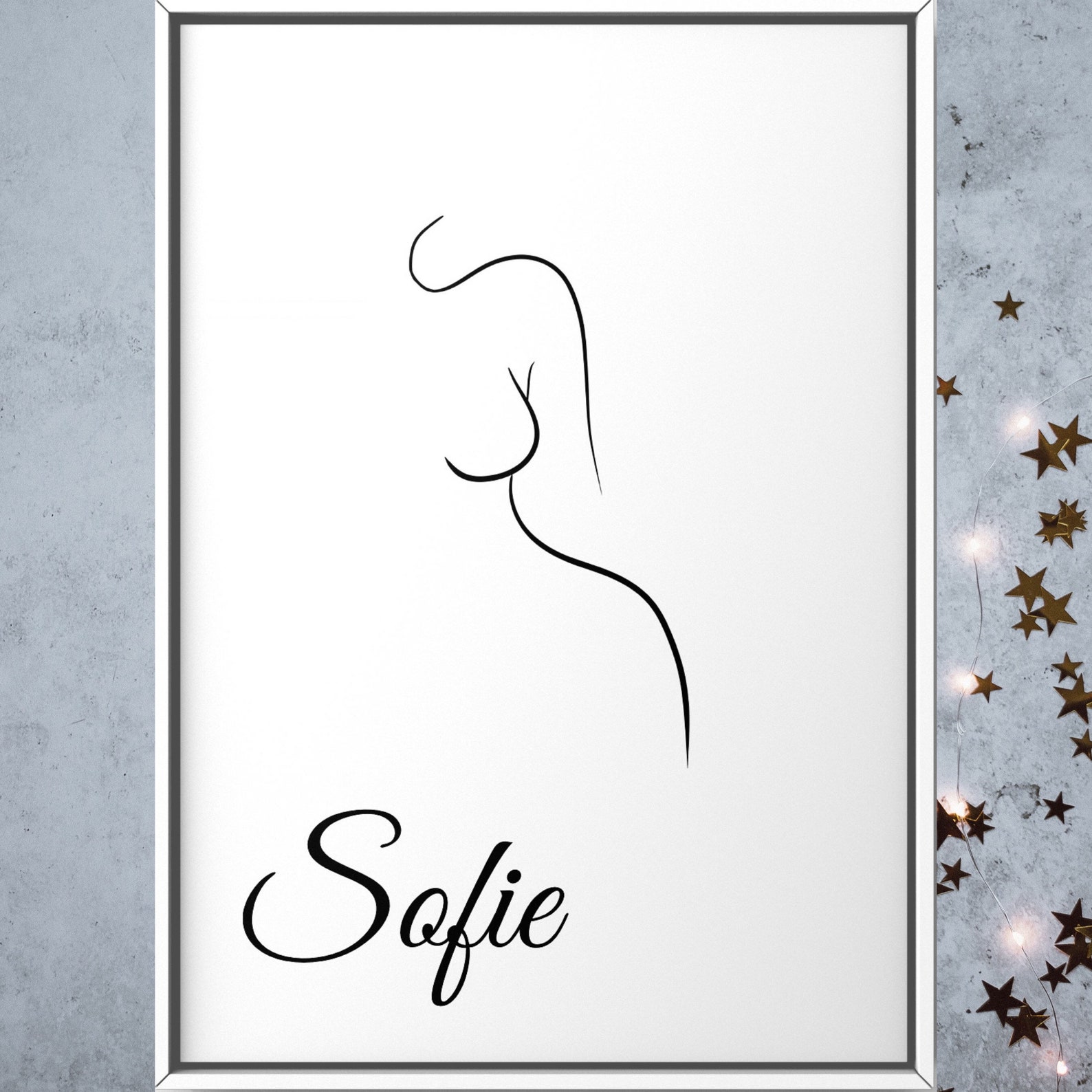 Poster Line Art Sexy Woman Etsy