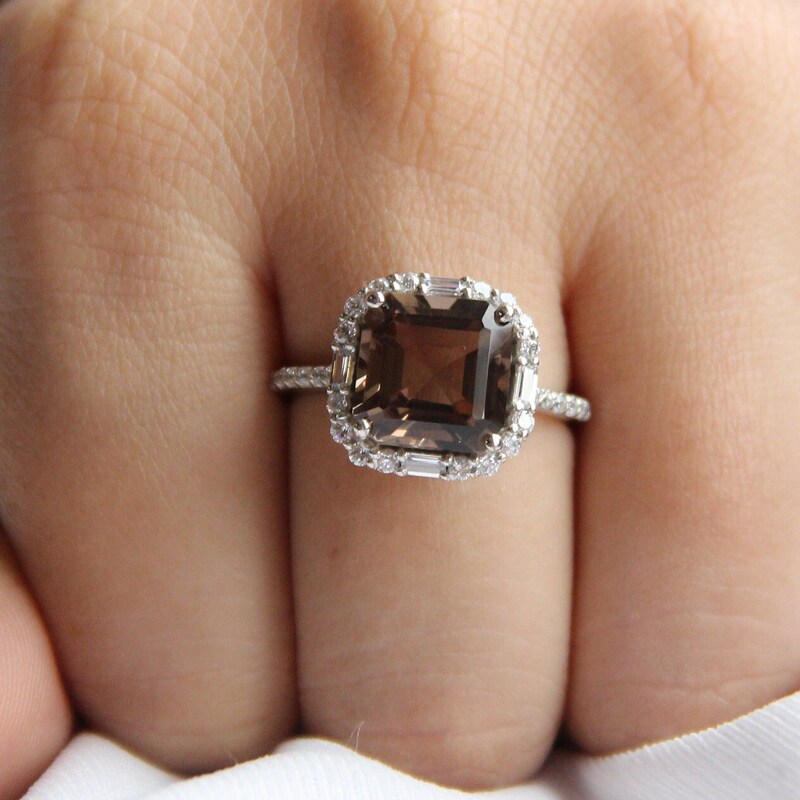 Smoky Quartz Ring - Etsy