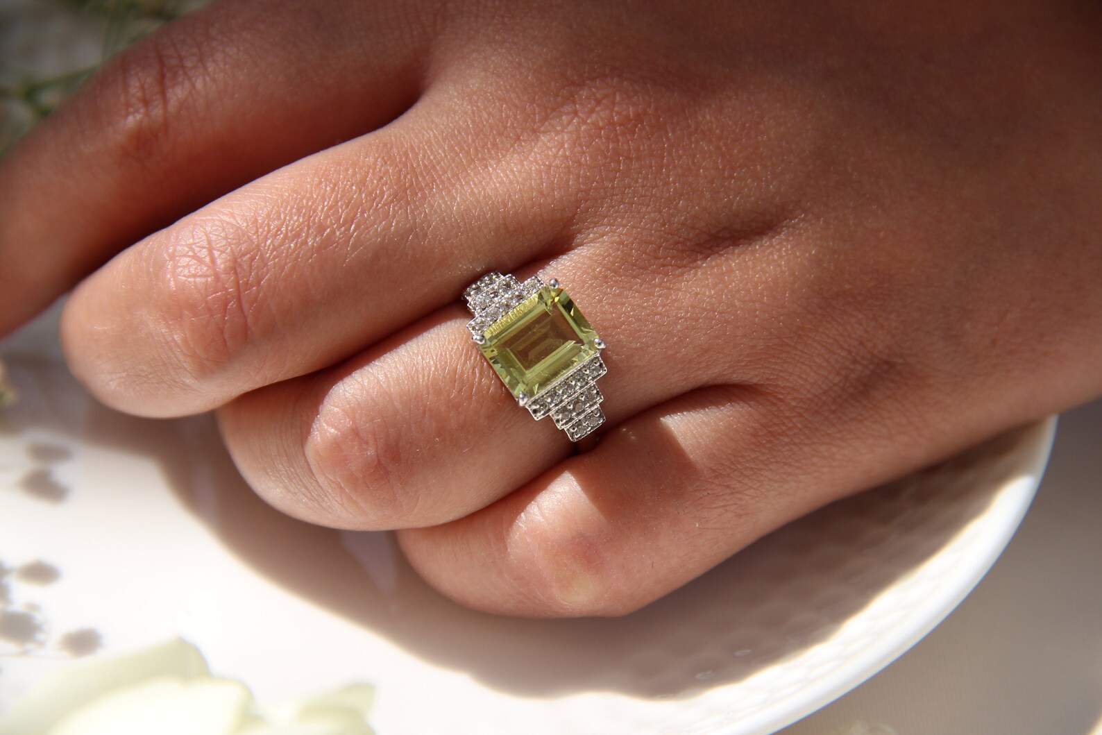 LEMON QUARTZ RING Engagement Ring Wedding Ring Statement - Etsy