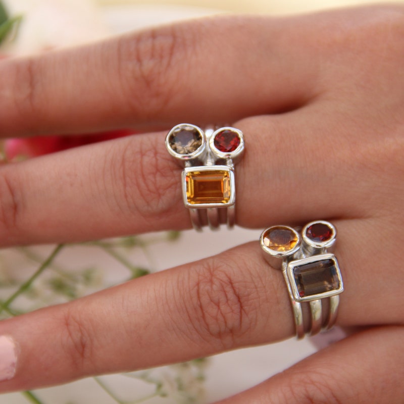 Multi Stone Ring - Etsy