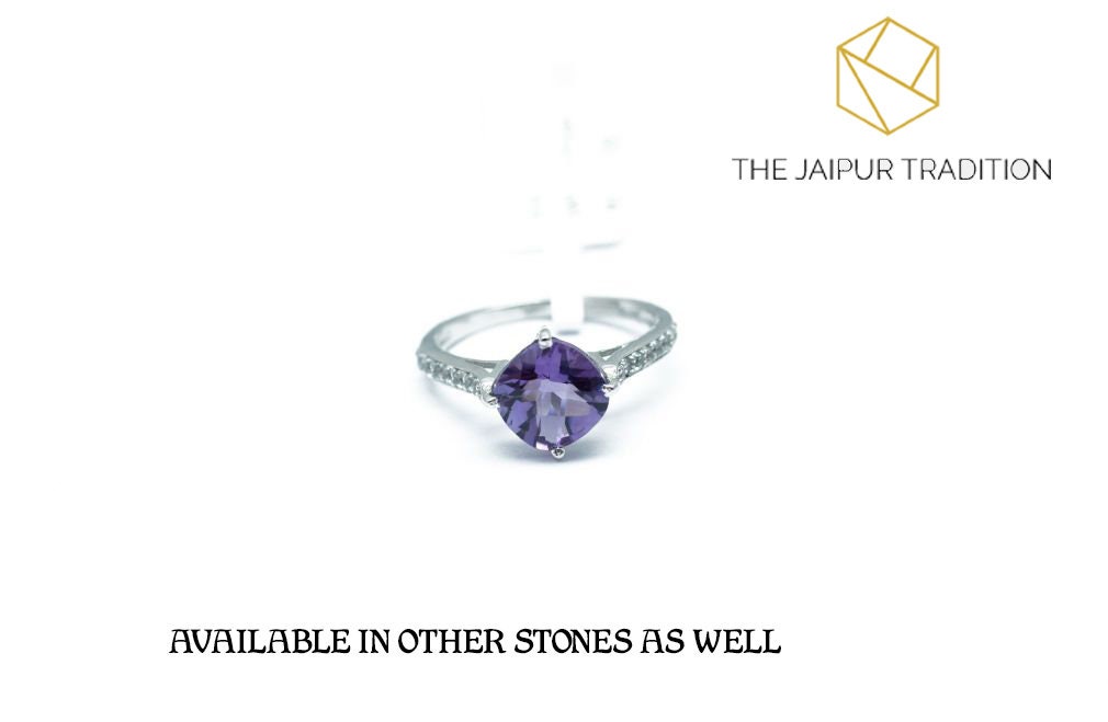 Delicate sky blue topaz birthstone ring/silver | Etsy