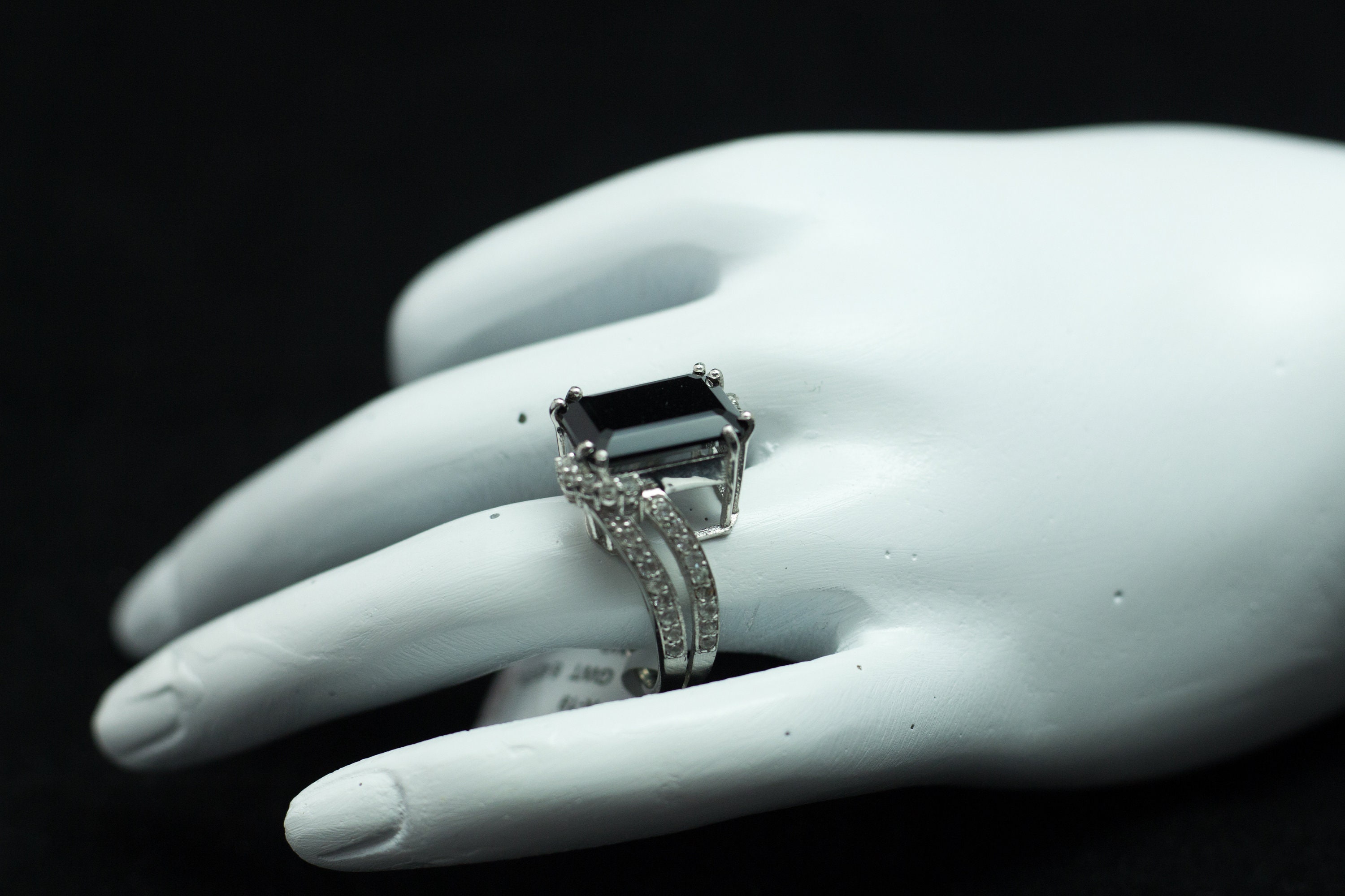 SET OF BLACK Onyx Ringnatural Black Onyxwedding | Etsy