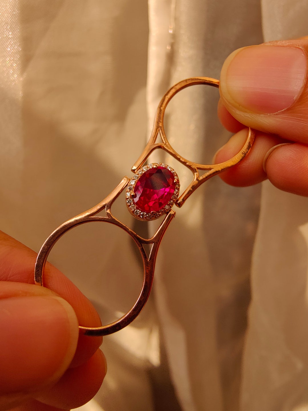 JANUS FLIP RING, Wedding Ring, Engagement Ring, Women Silver Ring, Anniversary Gift, Birthday ...