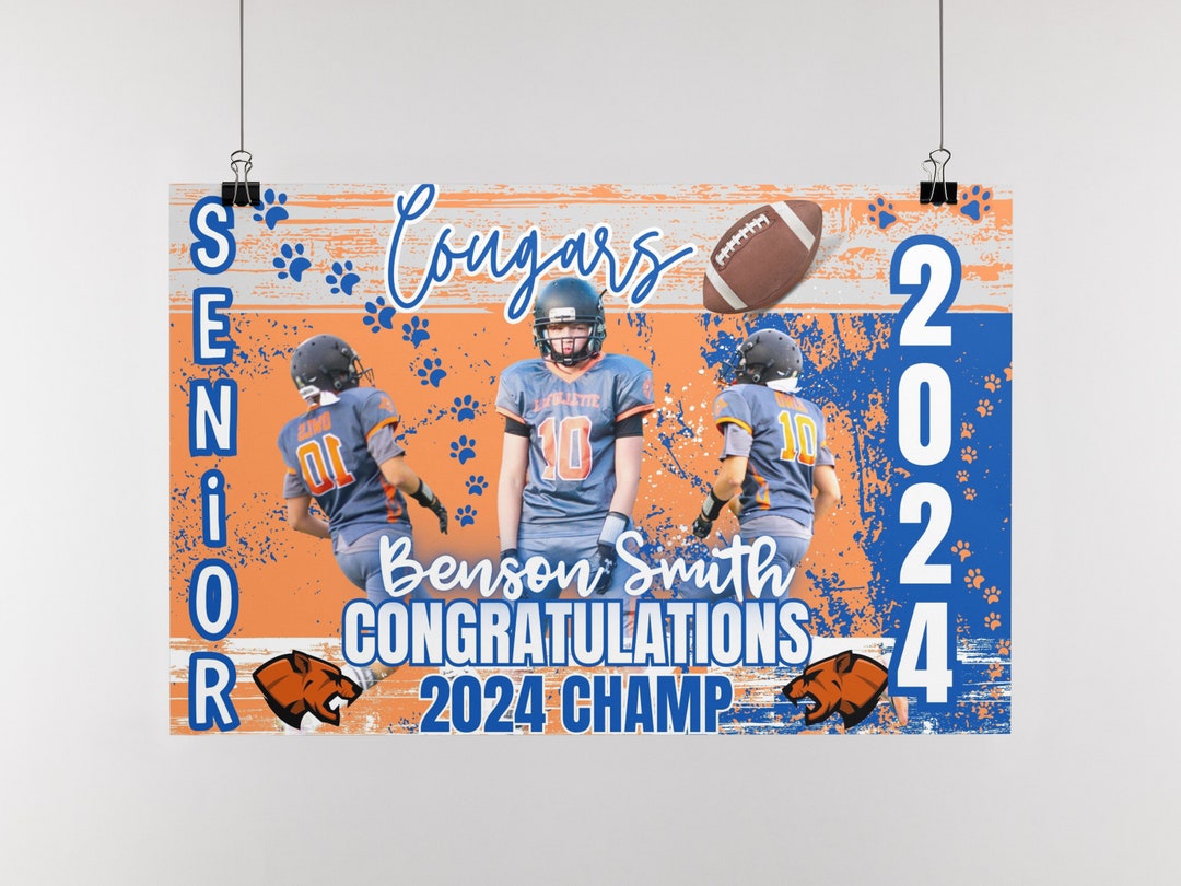 Sports Template Bundle, Graduation, Senior Night, Yard Sign, Editable ...