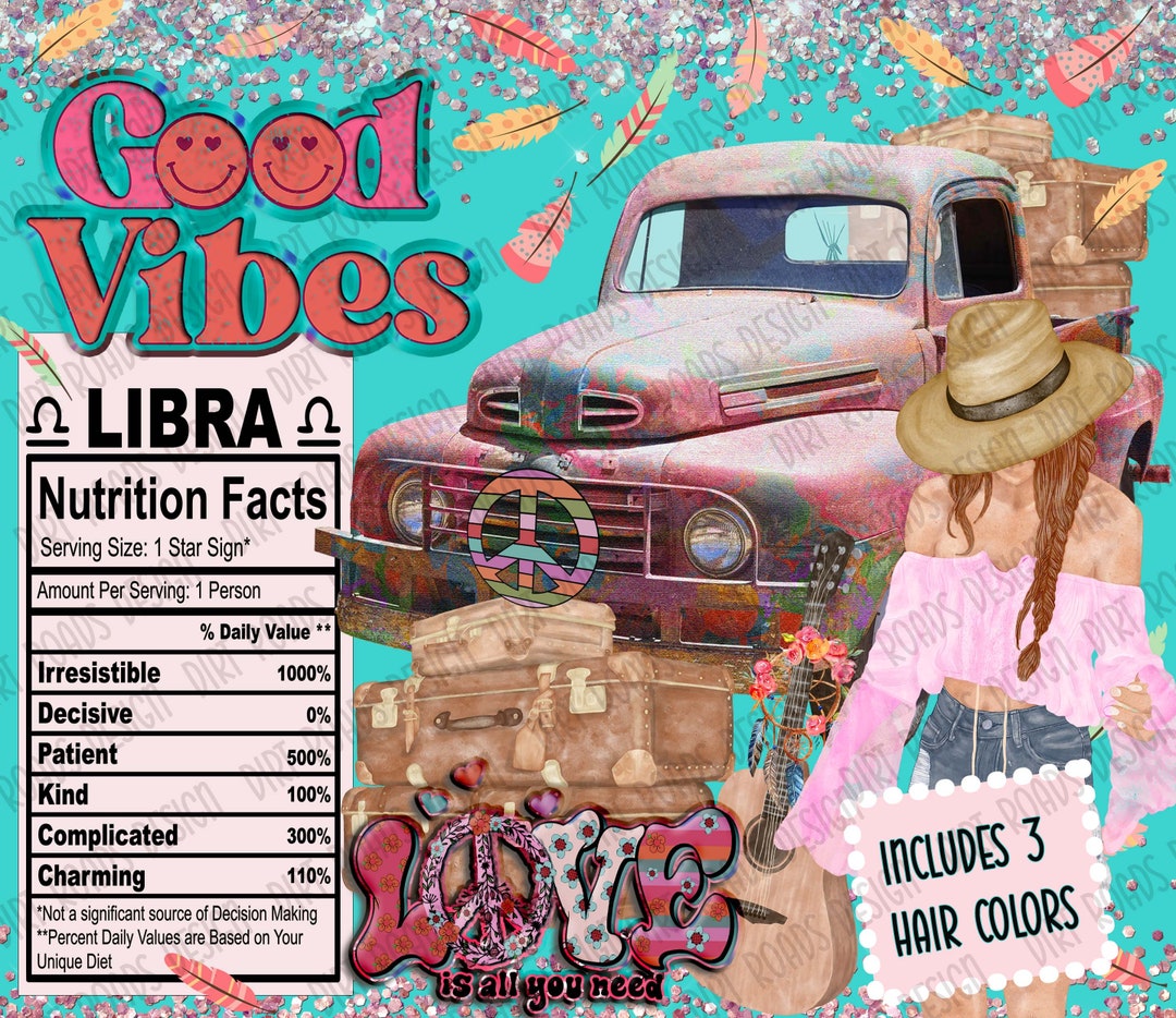 Tumbler Wrap, Libra Nutrition Facts Label, Tumbler Sublimation, Zodiac ...