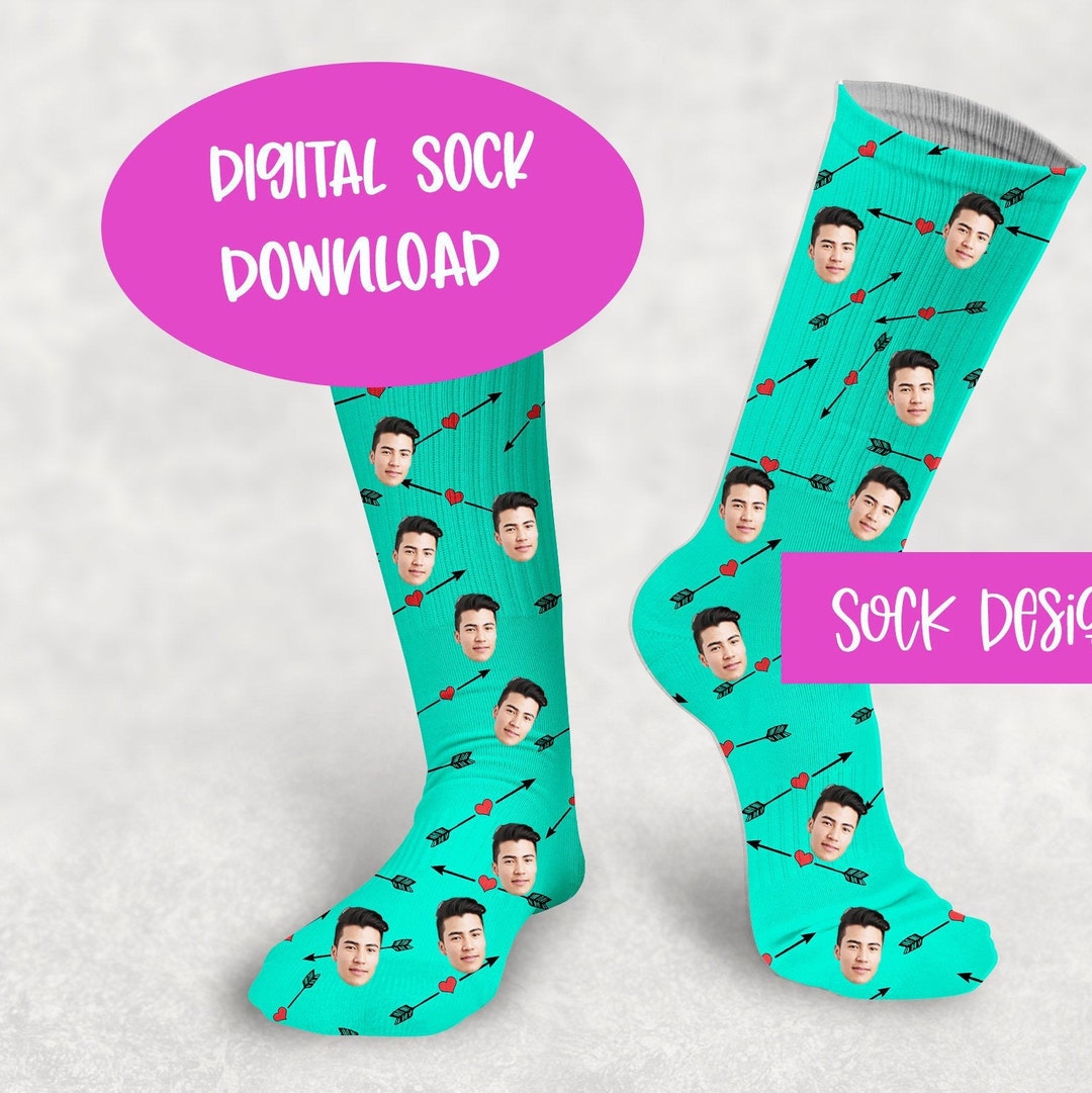 Socks Digital Design Template, Sock Sublimation Digital Download ...