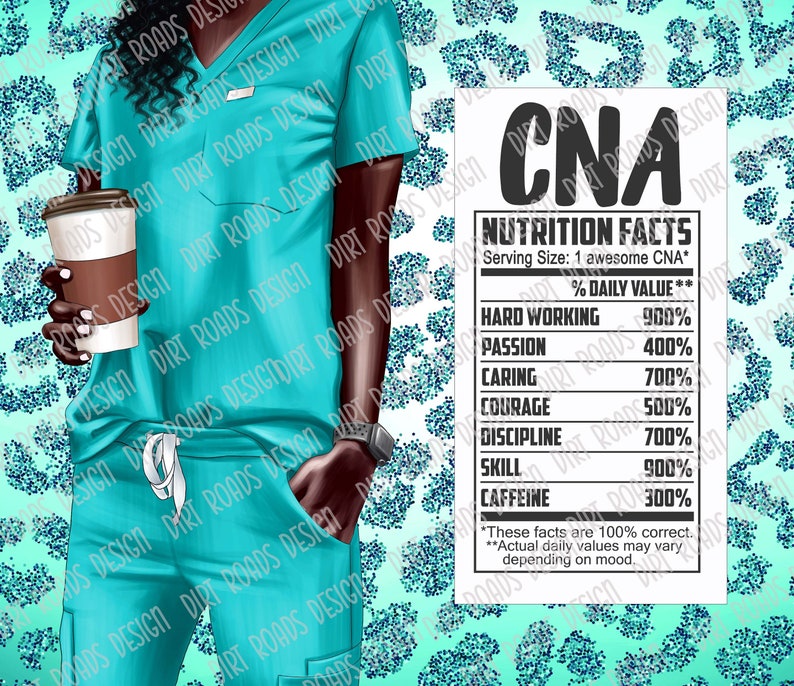 CNA Nutrition Facts 20 Oz Skinny Tumbler Sublimation Design - Etsy