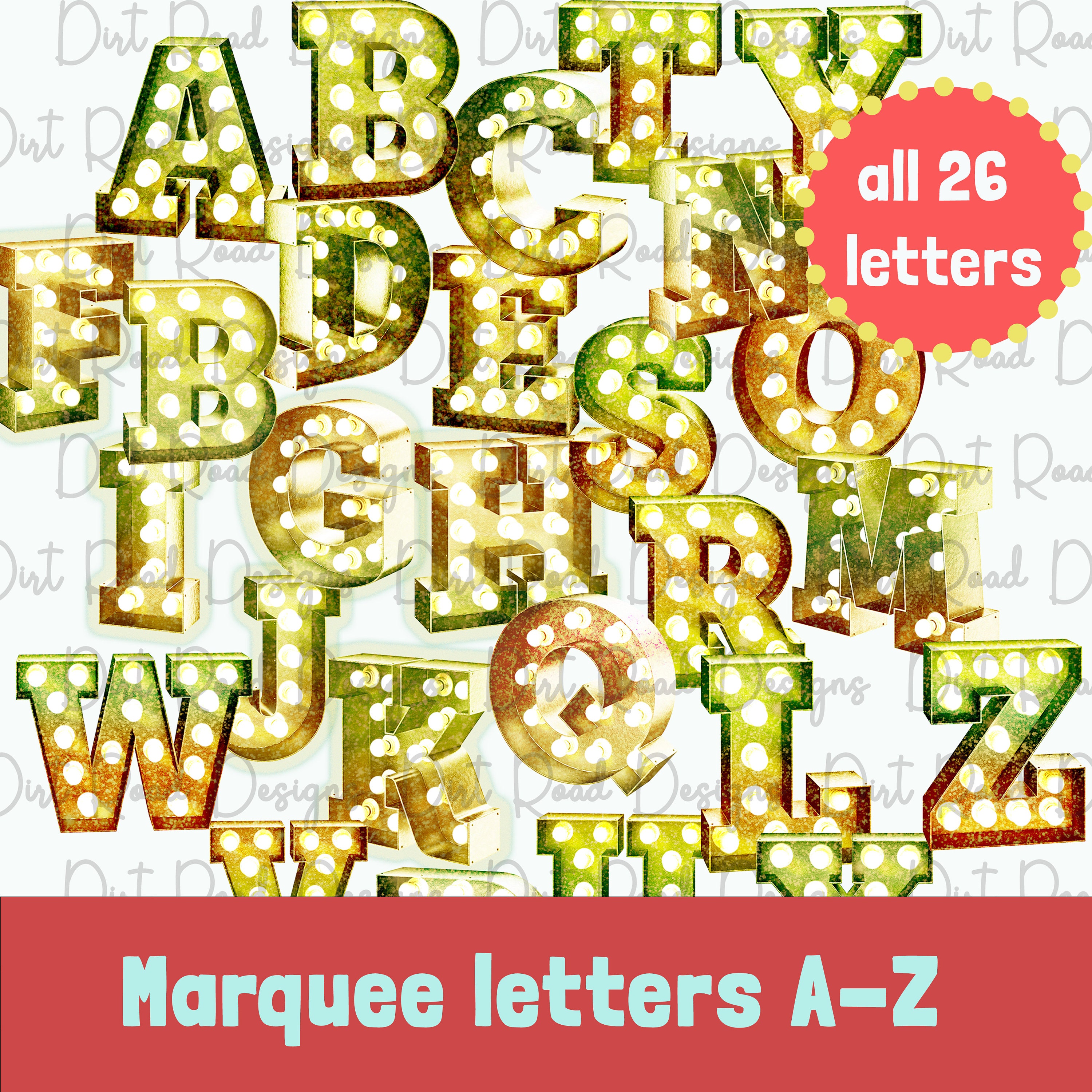 Letras de marquesina retro PNG, alfabeto rústico, alfabeto de ...