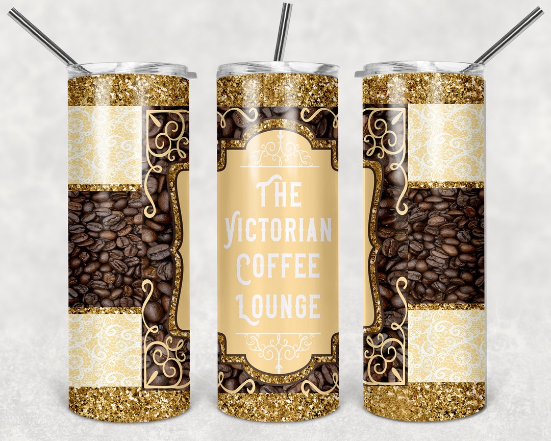 Tumbler Sublimation Design, Vintage Coffee Bean Design, Coffee Tumbler ...