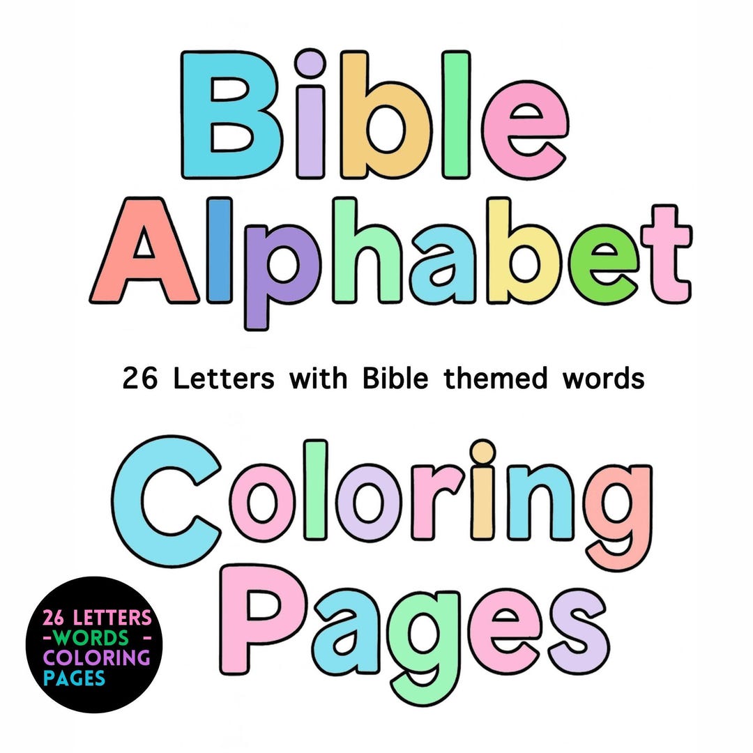 Bible ABC Coloring Pages | Toddler Christian Printable Set | Faith ...