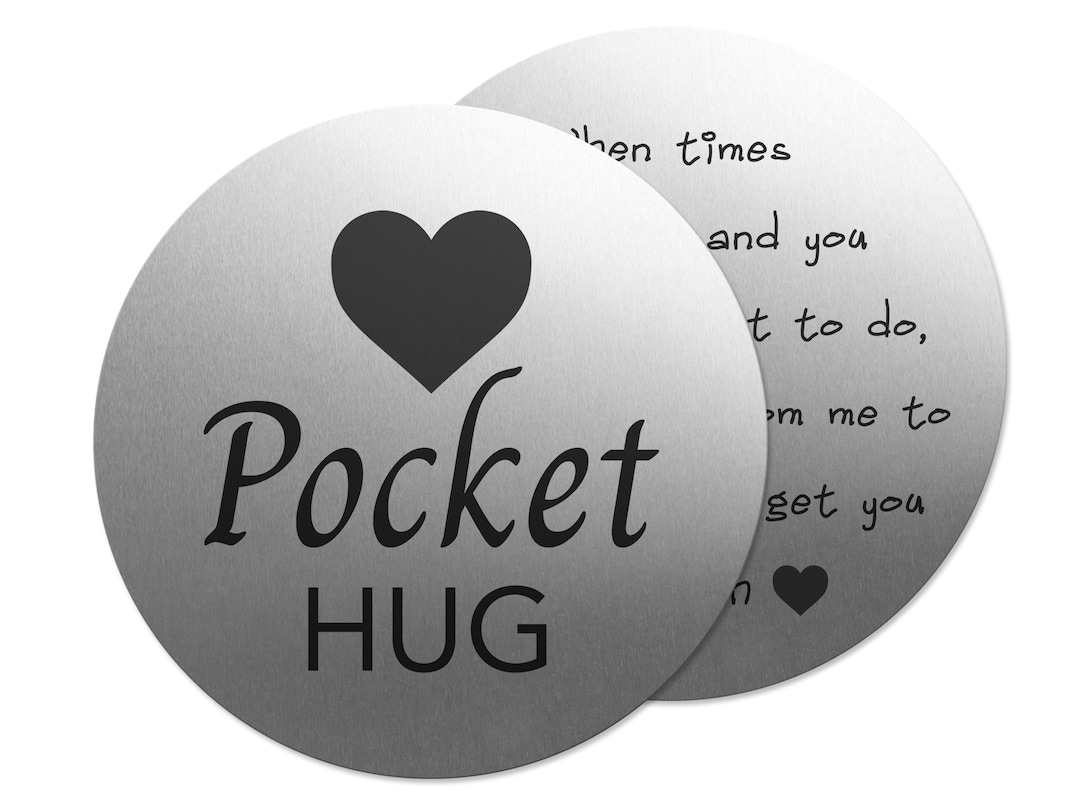 Metal Pocket Token, Pocket Hug, Love Token, Affirmation Token, Token ...