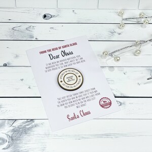 Personalised Nice List Acceptance Card and Pocket Hug, Nice List Token ...