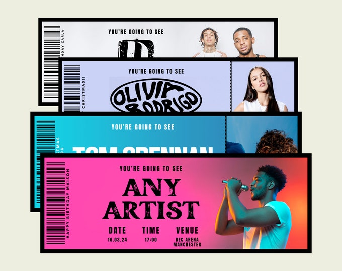 Personalized Concert Ticket FOR PRINTING – Custom Printable Event ...