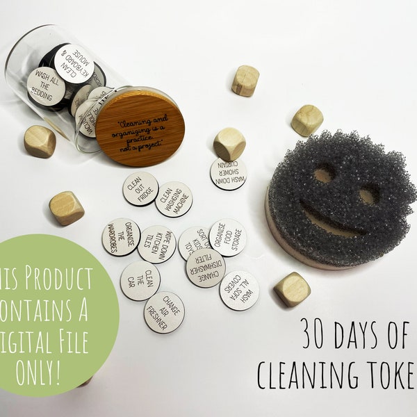 Cleaning Tokens Svg - Etsy