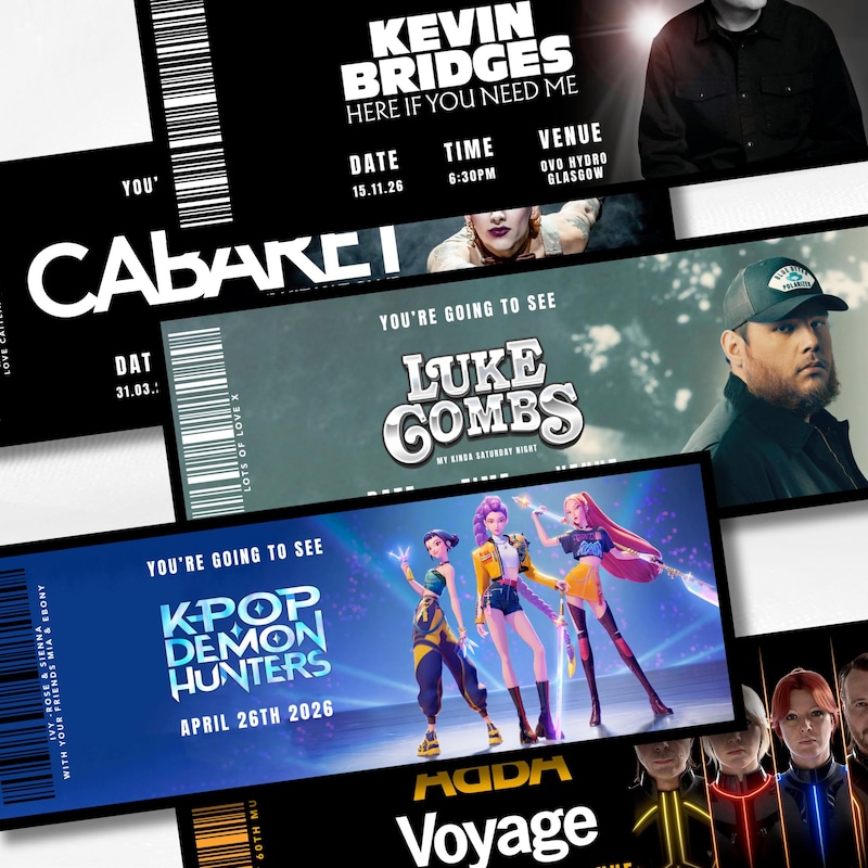 Personalized Ticket Art - Etsy